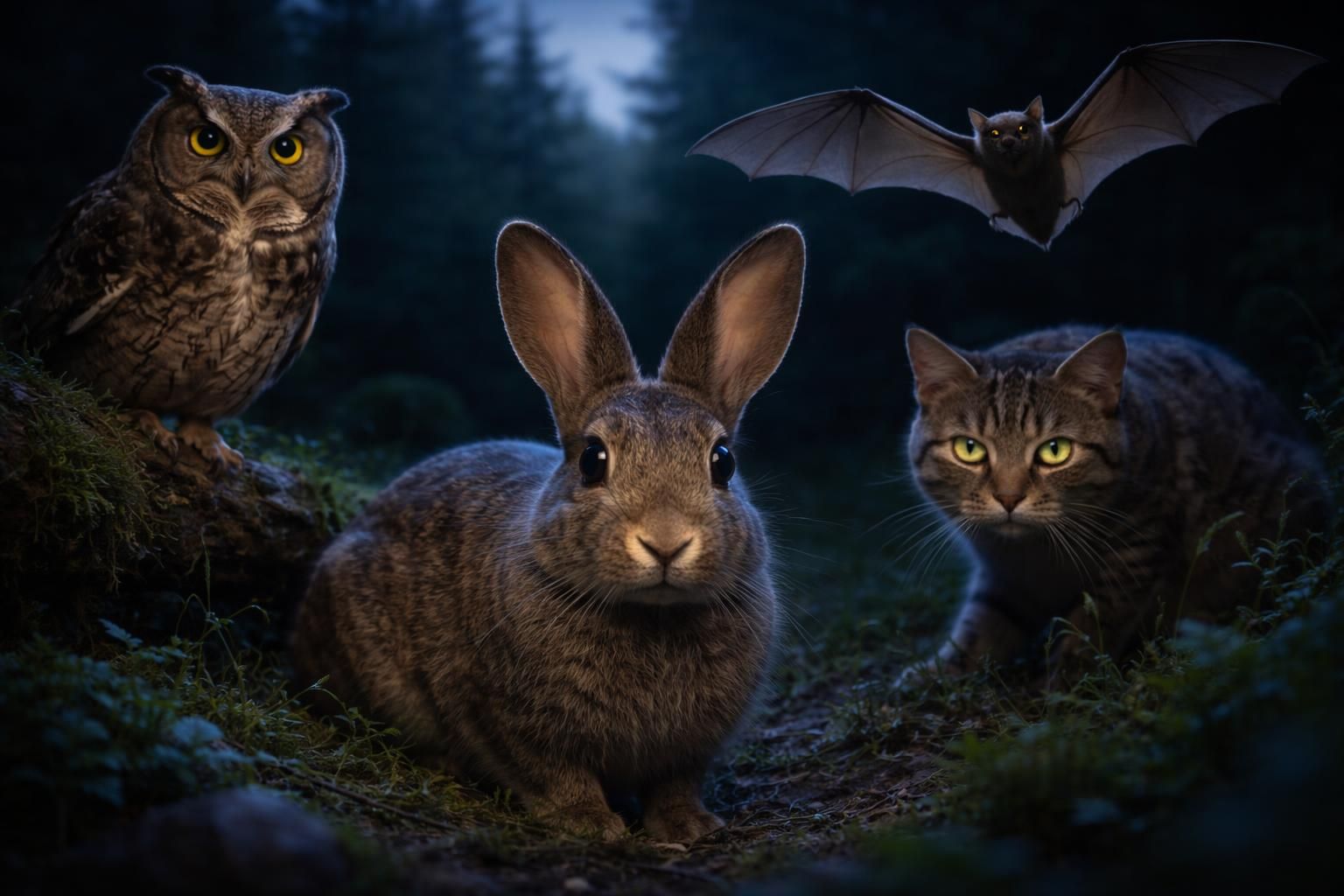 Est ce que les lapins voient dans le noir ? Comparaison avec d'autres ...